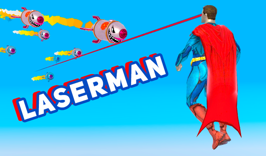 Laserman - Стреляй Лазерными Глазами (โดย GoGoMan):เล่นออนไลน์ฟรีบน AllWebGames