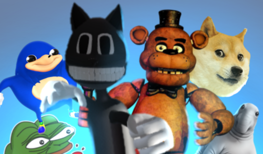 Memes and stars, Freddy and the cat (by tilacin_games): Play Online For Free On AllWebGames