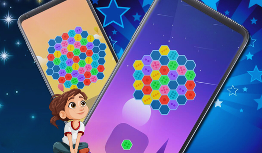 Hexa puzzles: Connect the dots (de dsfactorygames): Juega gratis en línea en AllWebGames