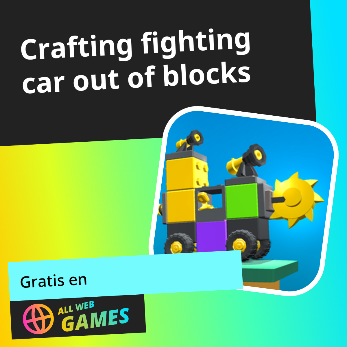 Crafting fighting car out of blocks (de Dimushka): Juega gratis en línea en AllWebGames