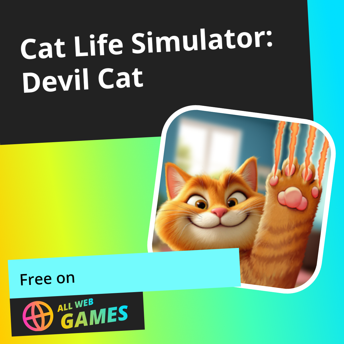 Cat Life Simulator: Devil Cat (by CyberNex Studios): Play Online For Free On AllWebGames