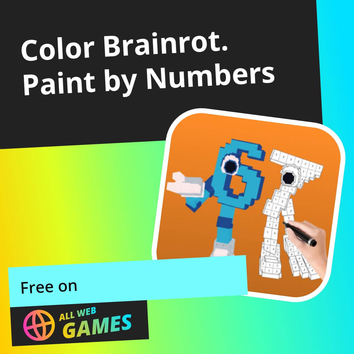 Color Brainrot. Paint by Numbers: Play Online For Free On AllWebGames