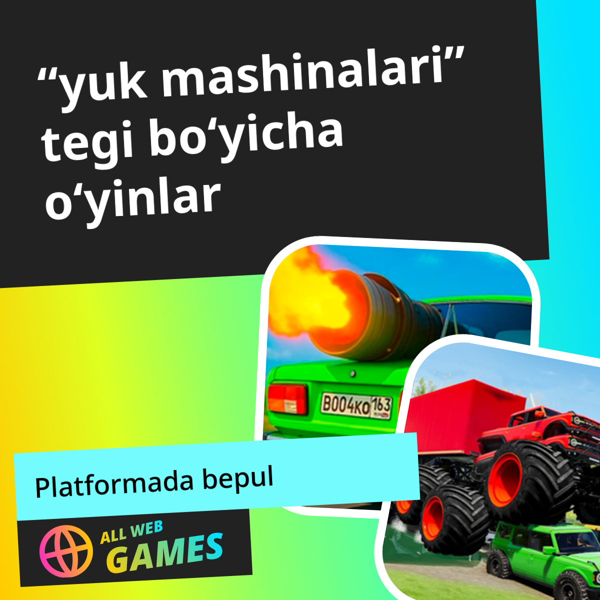 Yuk mashinalari o‘yinlar — AllWebGamesda onlayn bepul o‘ynang