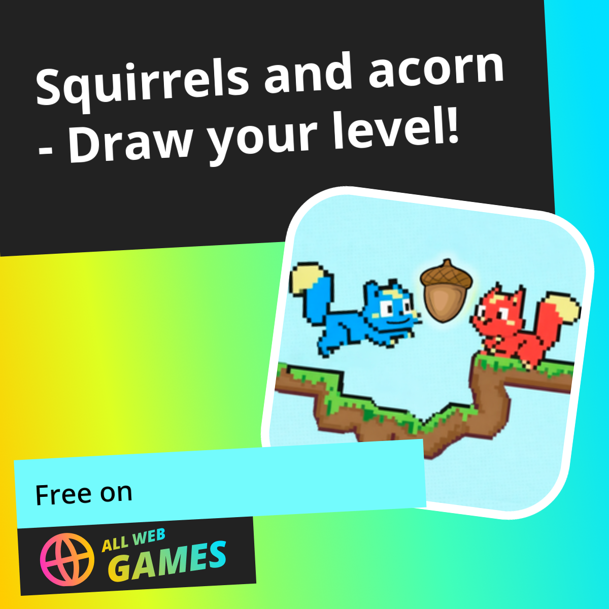 Squirrels and acorn - Draw your level! (by kbvpneofit): Play Online For Free On AllWebGames