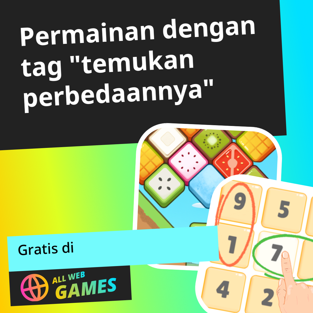 Temukan perbedaannya game 🔍 Main Gratis Online di AllWebGames