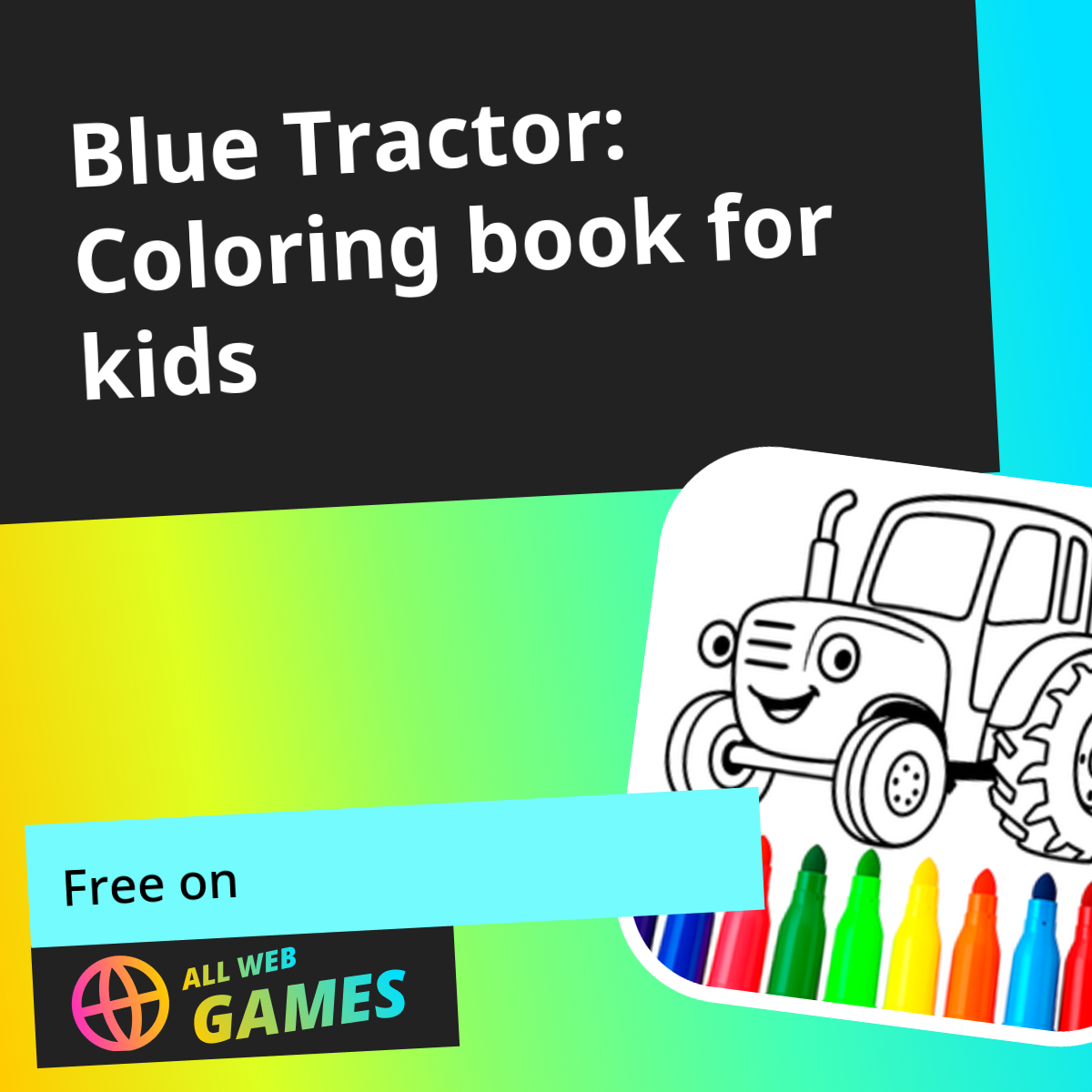 Blue Tractor: Coloring book for kids (by Universe 25): Play Online For ...